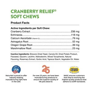 NaturVet – Cranberry Relief Plus Echinacea – Helps Support a Healthy Urinary Tract & Immune System – 120 Soft Chews