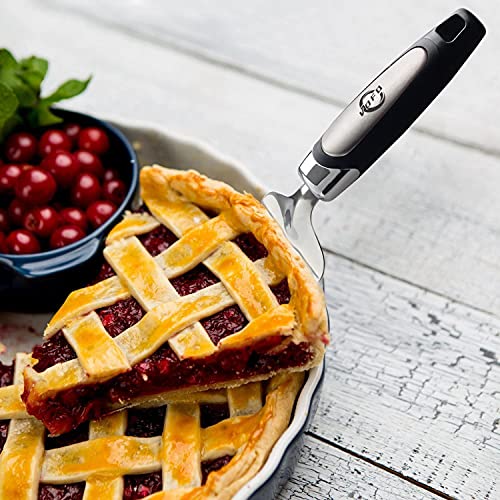 VOFO Flatware Pie Server Stainless Steel Cake Pizza Cutter Tart Dessert Slicer (Black)