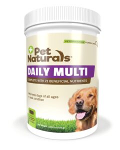 pet naturals daily multivitamin for dogs, veggie flavor, 150 chews - yummy chews with amino acids, and antioxidants - supports energy, metabolic function and pet wellness