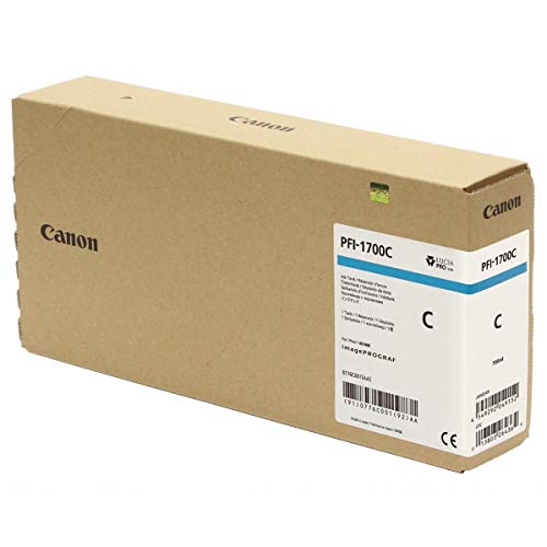 Canon Pfi-1700 (0776C001aa) Standard Yield Ink Cartridge (Cyan) in Retail Packaging