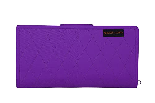 Yazzii Compact Craft Organizer Tote Bag - Portable Storage Bag Organizer - Multipurpose Storage Organizer for Crafts, Cosmetics & Jewelry-Purple