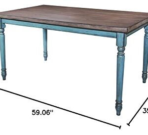 Powell Furniture Willow Dining Table, Multicolor, 35.1/2" x 59" x 30.1/4"