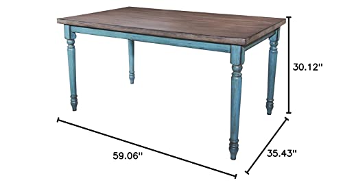 Powell Furniture Willow Dining Table, Multicolor, 35.1/2" x 59" x 30.1/4"