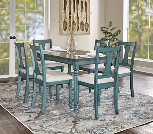 Powell Furniture Willow Dining Table, Multicolor, 35.1/2" x 59" x 30.1/4"