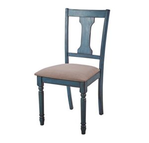 powell furniture willow, teal blue, set of 2 side chair,