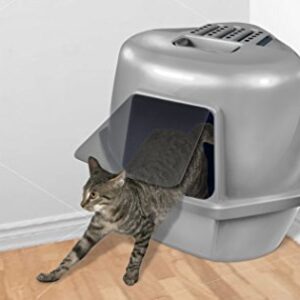 Van Ness Corner Enclosed Cat Pan, Silver, Large (CP9)