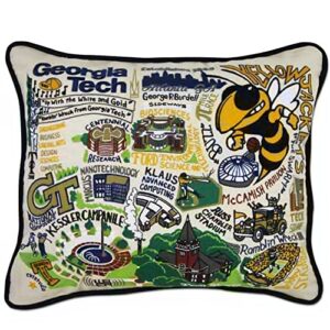 catstudio georgia tech collegiate embroidered decorative throw pillow