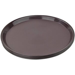 Ggbin Round Serving Tray for Food, Non-Slip, Set of 4