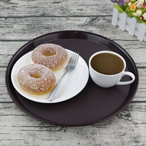 Ggbin Round Serving Tray for Food, Non-Slip, Set of 4