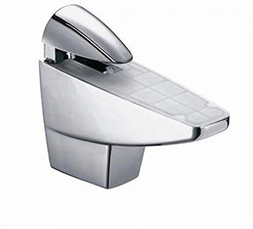 XVL 14-Inch Bathroom Glass Shelf, Chrome GS3004B