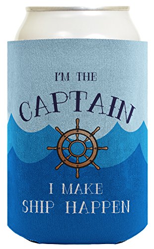 Funny Boating Gifts Captain First Mate Ship Happen Bundle 2 Pack Can Coolie Drink Coolers Coolies Waves