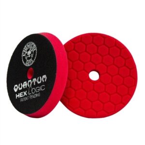 Chemical Guys BUFX117HEX6 Hex-Logic Quantum Ultra Light Finishing Pad, Red (6.5 Inch Pad made for 6 Inch backing plates)