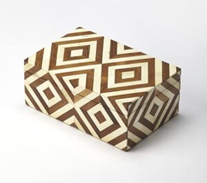 butler maya wood & bone inlay storage box