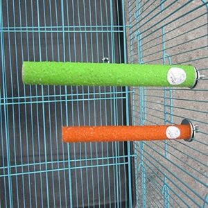 Keersi Wood Perch Paw Grinding Toy for Parrot Macaw African Greys Eclectus Budgies Parakeet Cockatoo Cockatiels Conure Lovebird Finch Cage Toy