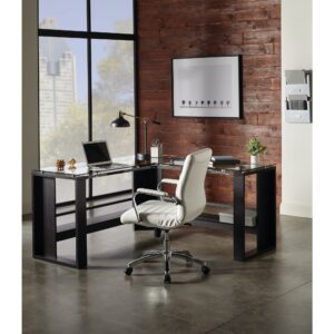 Whalen Jasper 60"W L-Shape Corner Desk, Espresso