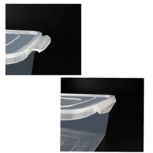 Anbers 14 Quart Clear Latching Storage Containers with Lid, 4-Pack