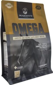 majesty's omega wafers - superior horse / equine skin, coat, and immune support supplement - omega 3, 6, 9, and biotin - 30 count (1 month supply)