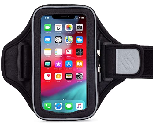 Sporteer Entropy E8 Running Armband - Compatible with iPhone 14 Pro Max, 14 Plus, 13 Pro Max, 12/11 Pro Max, Xs Max, XR, Galaxy S22 Plus, S21+, S20+, Note, and Many More Mobile Phones - FITS Cases