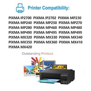 NineLeaf Remanufactured High Yield Ink Cartridge Compatible for Canon PG-210XL PG-210 XL PIXMA iP2700 MX320 MP495 IP2702 MP230 MP240 MP250 MP280 (401 Pages, Ink Level Indicator) (Black,1 Pack)