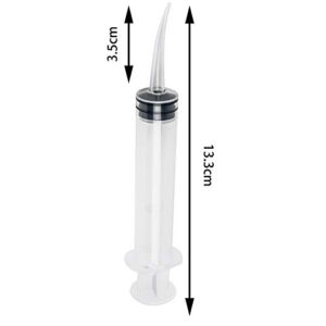 CARESHINE 4pcs Disposable Dental Irrigation Syringe with Curved Tip 12CC (USPS)