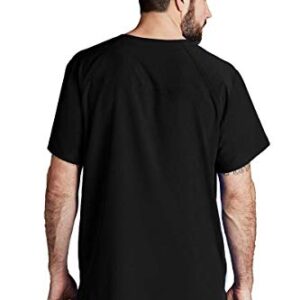 BARCO One 0115 Men's V-Neck Top (Black, Medium)