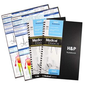 h&p notebook (2 pack) - medical history and physical notebook, 100 medical templates with perforations