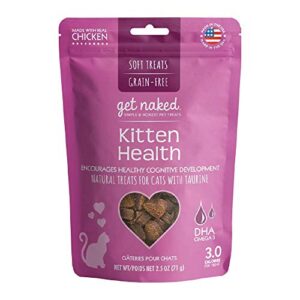 get naked 1 pouch kitten health soft treats, 2.5 oz