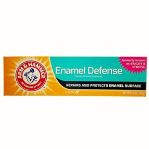 arm & hammer enamel defense toothpaste, crisp mint 4.3 oz (pack of 4)