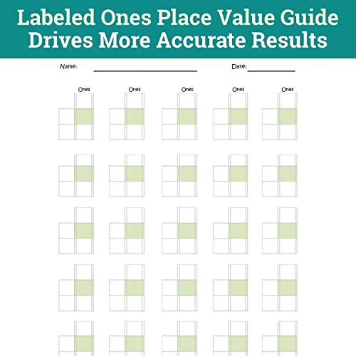 Channie's Math Prek-1ST Grades, 80 Pages Strong Paper, 8.5" x 11" with Hardboard Back Lineup Pad Workbook Math Line-Up