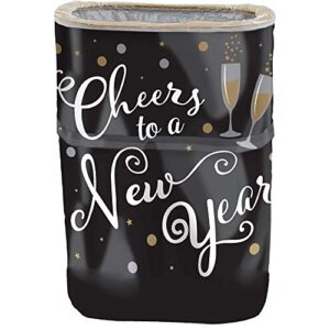 amscan new years fling bin - 22" x 15" x 10" | multicolor | 1 pc.