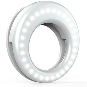 qiaya selfie light ring lights led circle light cell phone laptop camera photography video lighting clip on rechargeable