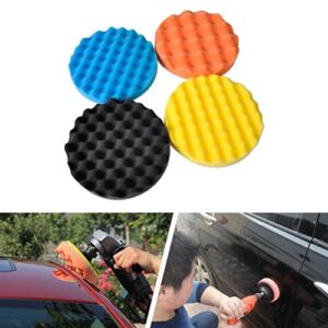 SHINA 4Pcs 4 inch Buffing Polishing Sponge Pads Kit for Car Polisher Buffer