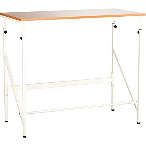 Safco Products 1956BH Sit/Stand Bi-Level Desk, Beech/White