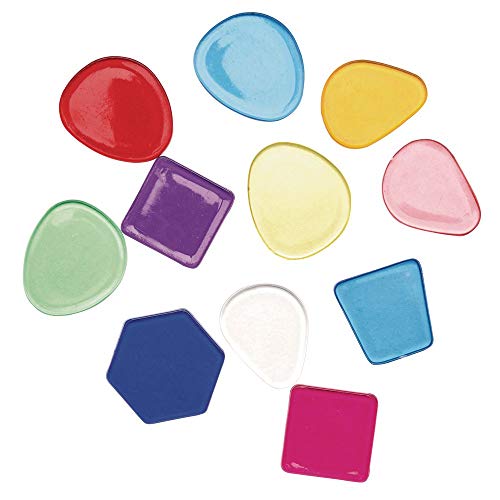 Colorations Plastic Translucent Multi-Color Geometric Shapes, 1 Pound