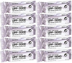 sony paper upp-110hd high density printing paper - box of 10 rolls