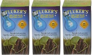 fluker labs 40 watt blue daylight reptile bulbs (3 pack)