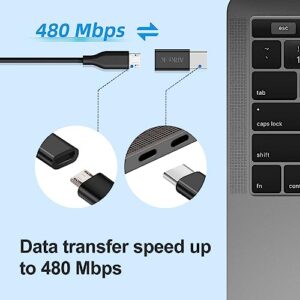 ARKTEK USB Type C Adapter, 4-Pack Micro USB Female to USB C Male Aluminum USB Type C Adapter Syncing Data Transfer and Charging Compatible with Samsung Galaxy S20 Note 10, and More (Black/White)