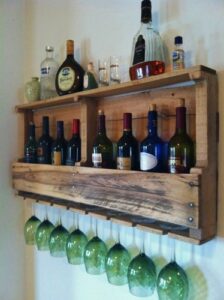 great lakes pallet wine rack, reclaimed wood, wine storage (golden oak)