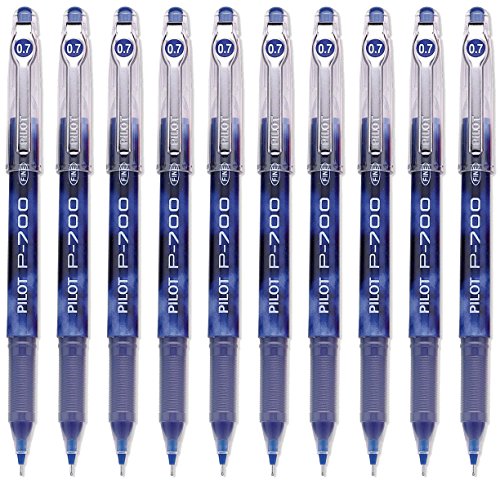 Pilot P-700 Rollerball Stick Gel Pen, Blue Ink, Fine Point 10-PACK(38611)