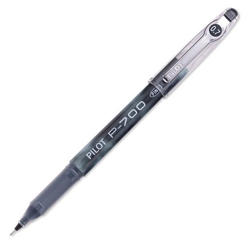 Pilot P-700 Rollerball Stick Gel Pen, Black Ink, Fine Point 3-PACK(38610)