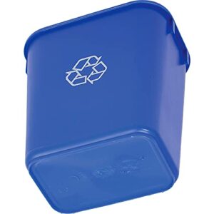 Global Industrial Plastic Recycling Wastebasket, 13-5/8 Qt., Blue