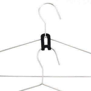 WARMBUY Velvet Hanger Connector Hooks for Closet Space Saving Cascading Hanger Organizer, Black, 40 Pack