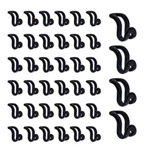 warmbuy velvet hanger connector hooks for closet space saving cascading hanger organizer, black, 40 pack