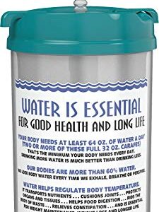 32 oz Insulated Cold Drink Hospital Mug with Teal Lid and Straw | Water Essential Travel Mug