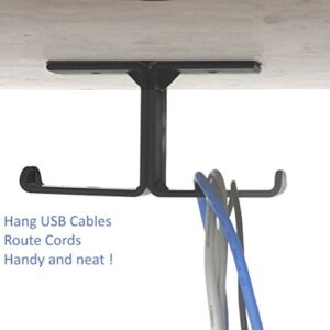 Stick On Under Desk Headphone Hook 2 PACK