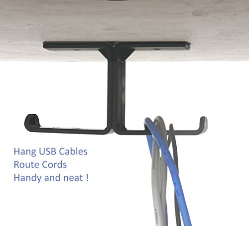 Stick On Under Desk Headphone Hook 2 PACK