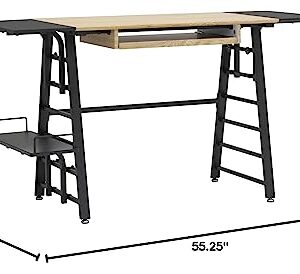 Calico Designs Convertible Art Drawing/Computer Desk for Kids in Ashwood/Graphite 51240