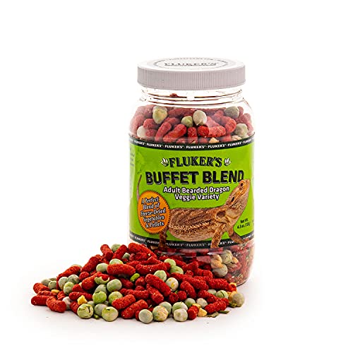 Fluker's Buffet Blend Adult Bearded Dragon Veggie Variety Diet, 4.5 oz (76042)