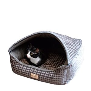 armarkat 24" bronze & silver 2016 cat bed,18''lx24''wx13''h,c34hhg/sh