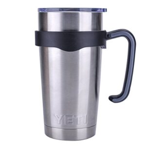 tumbler handle for 20 oz yeti rambler cooler cup, rtic mug, sic, ozark trail grip and more (20 oz, black)